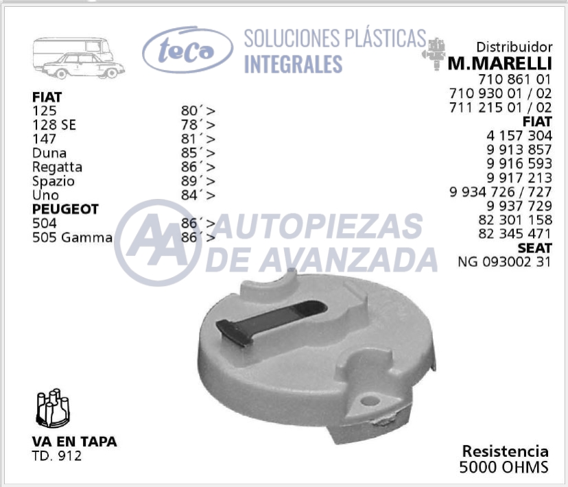 Producto TR612R5 - Autopiezas de Avanzada