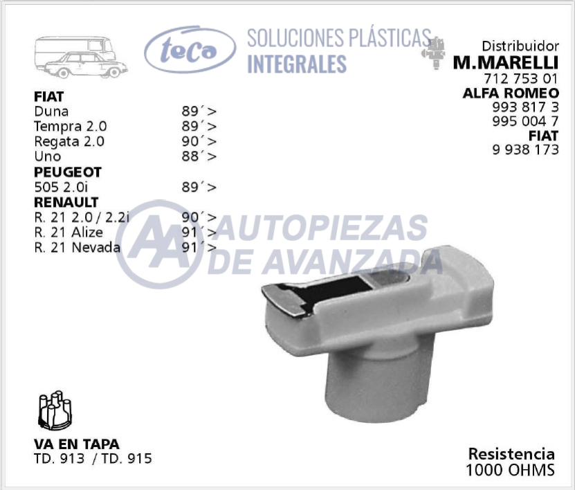 Producto TR615R - Autopiezas de Avanzada
