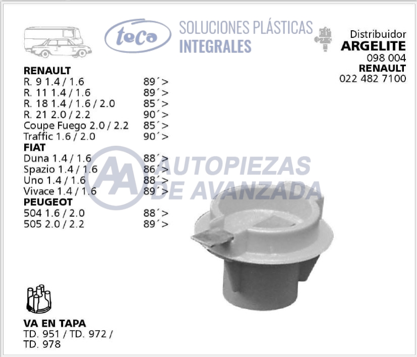 Producto TR672 - Autopiezas de Avanzada