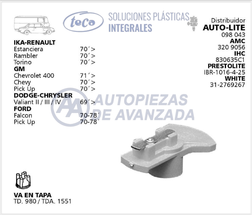 Producto TR680 - Autopiezas de Avanzada